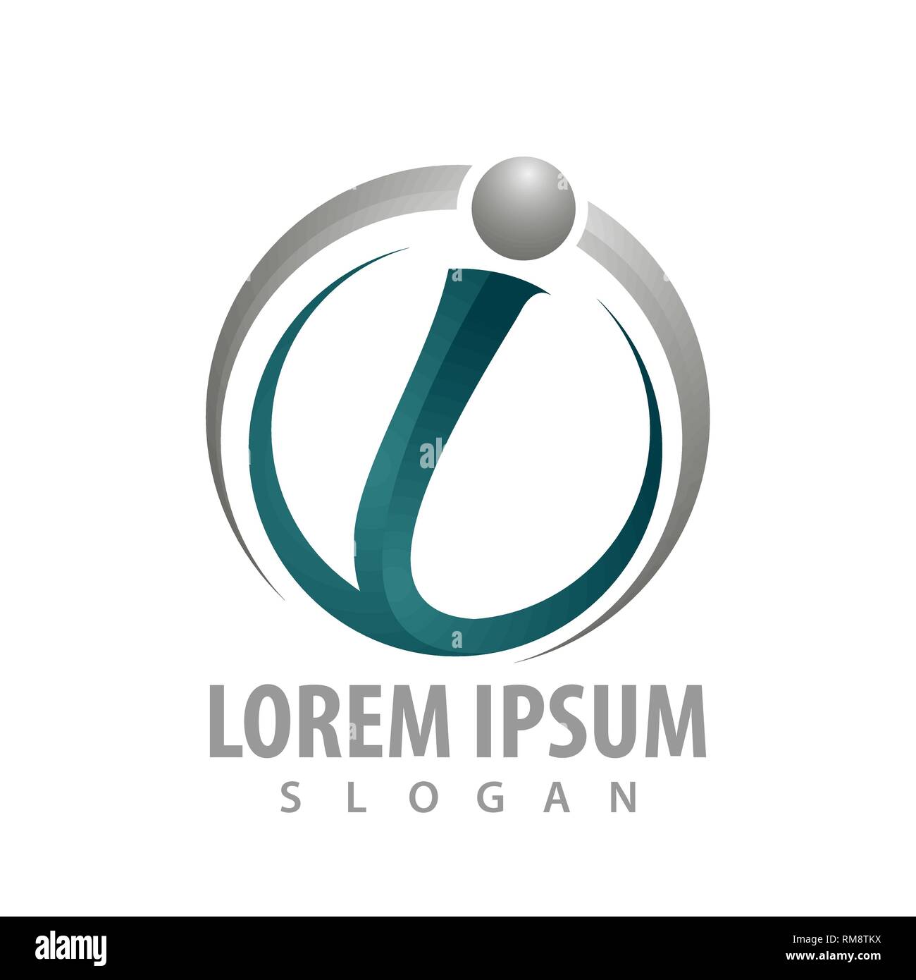 Circle initial letter i logo concept design. Symbol graphic template ...