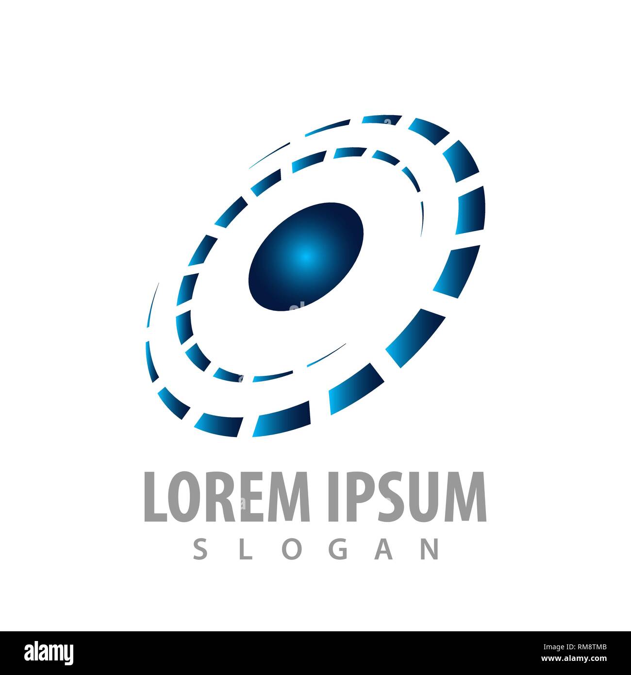 Planet orbit space logo concept design. Symbol graphic template element ...