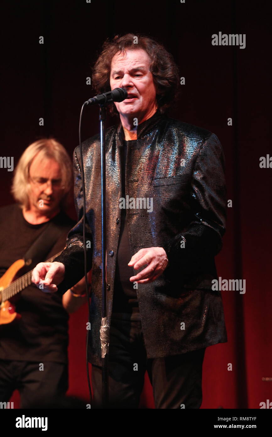 Singer and songwriter Colin Blunstone is shown performing on stage ...