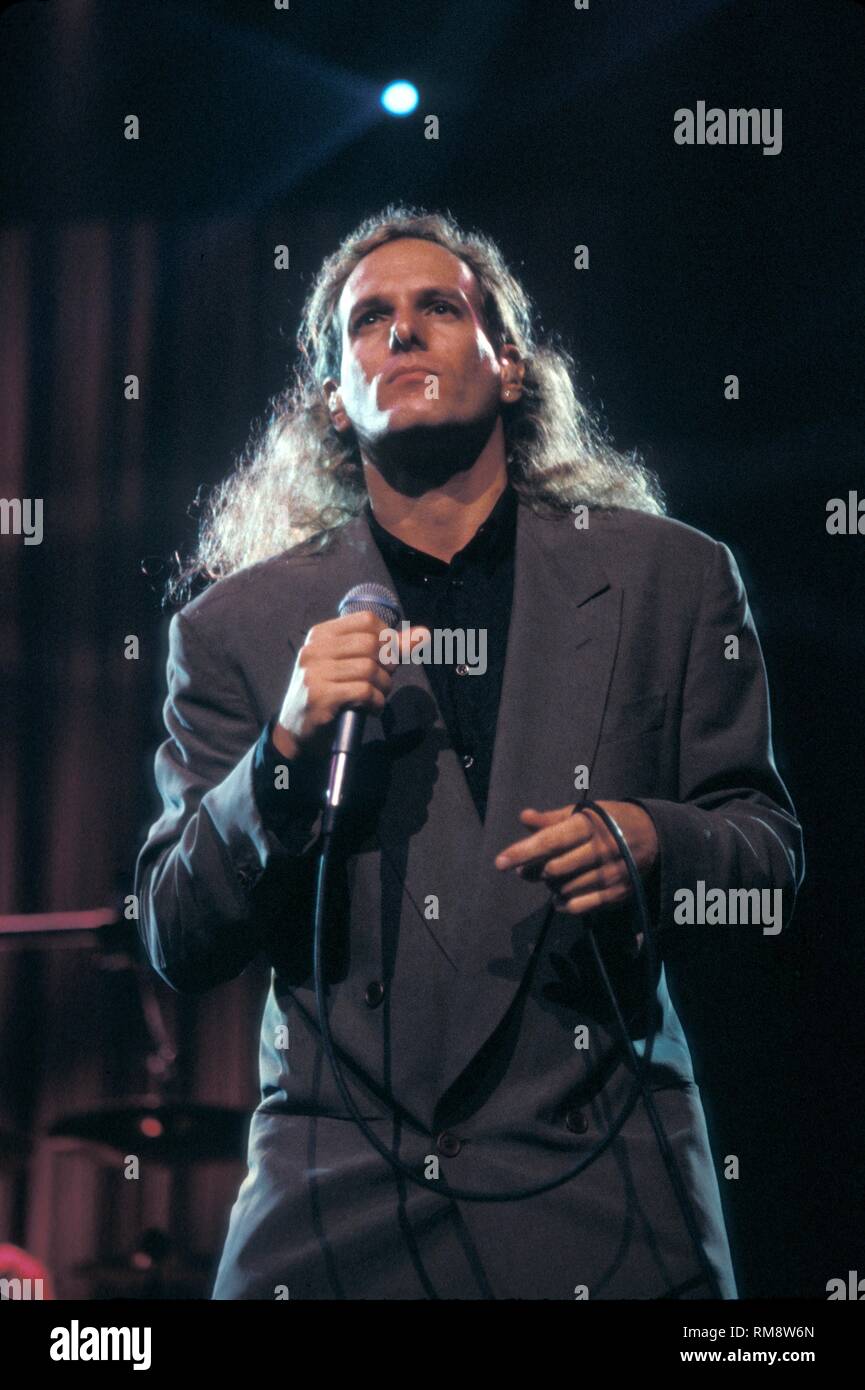 Singer Michael Bolton Is shown performing during a "live" concert ...