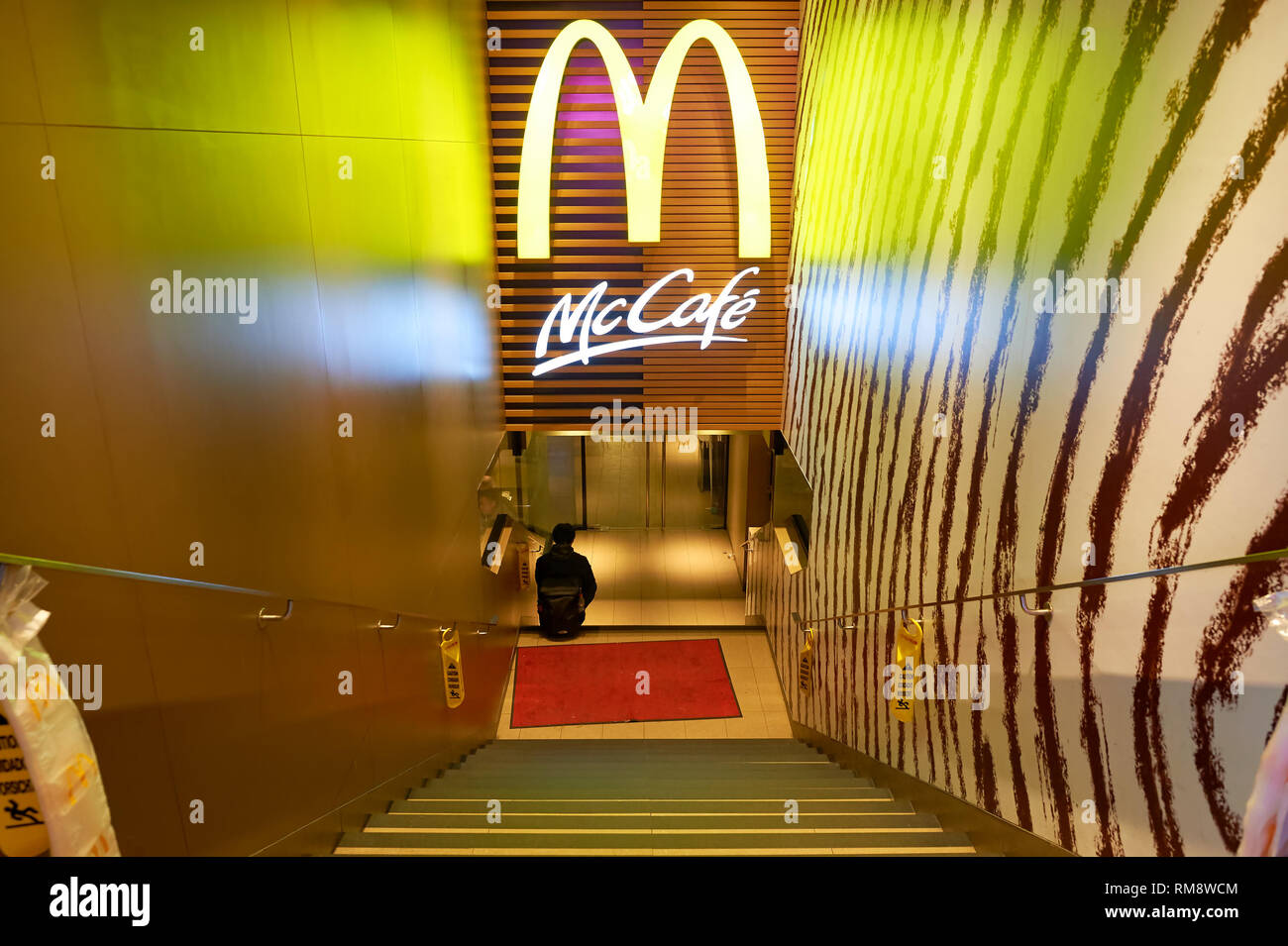 HONG KONG - CIRCA JANUARY, 2016: McCafe in Hong Kong. McCafe is a ...