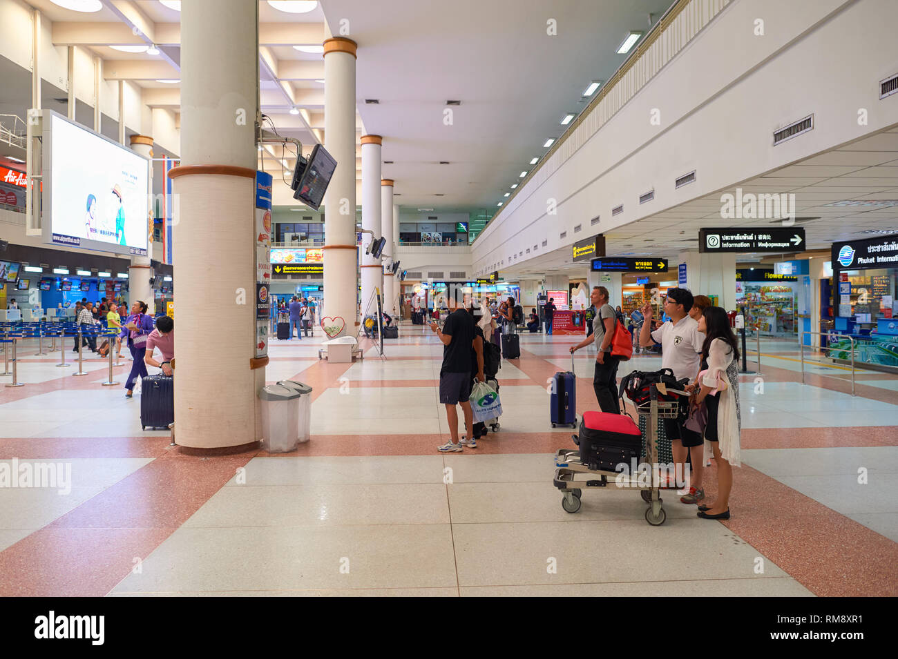 PHUKET, THAILAND - 07 NOVEMBER, 2015: inside Phuket International ...