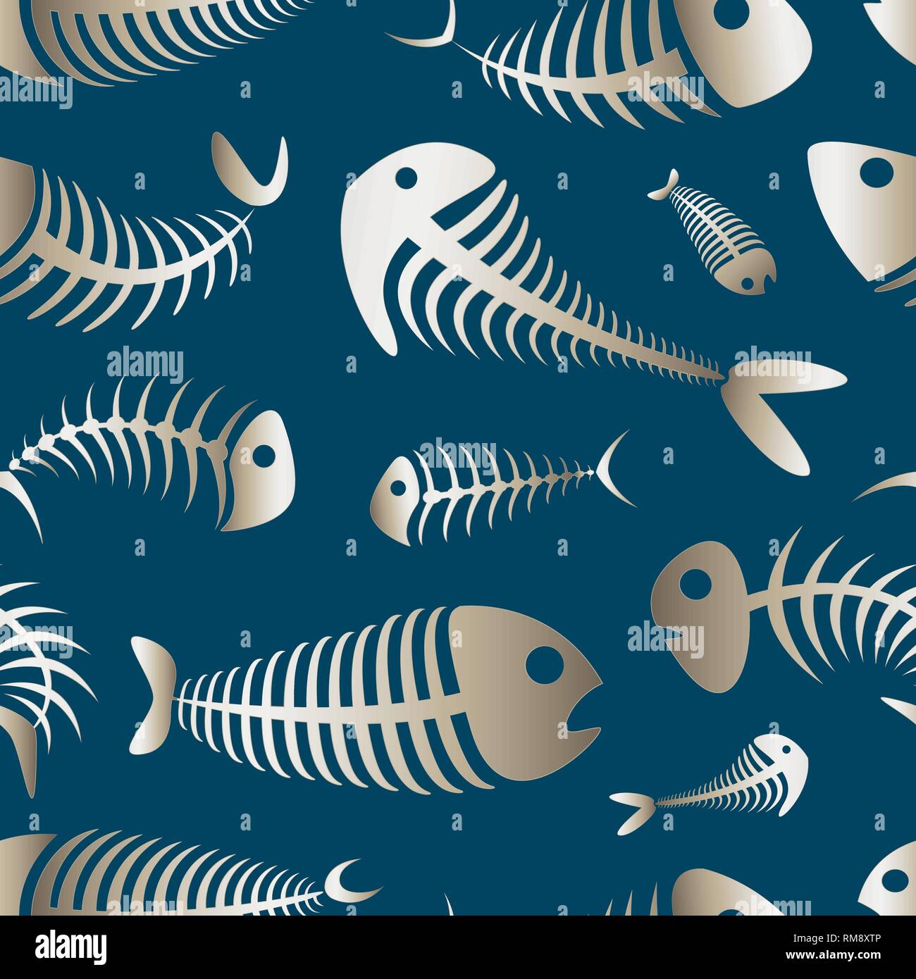 Fishbone set pattern. Vector illustration EPS 10 Stock Vector Image ...