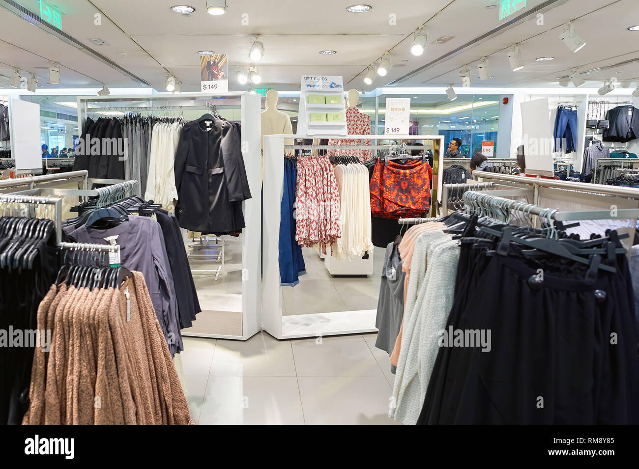 HONG KONG - CIRCA JANUARY, 2016: H & M store in Hong Kong. H and M ...