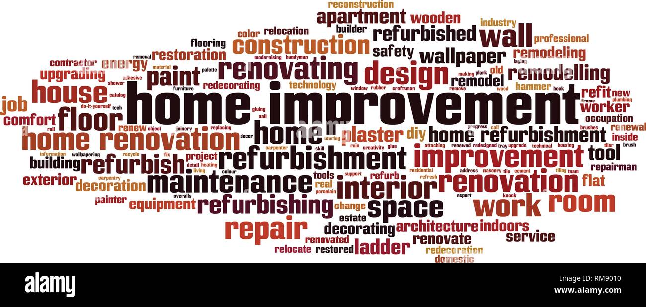 Home improvement word cloud concept. Vector illustration Stock Vector ...