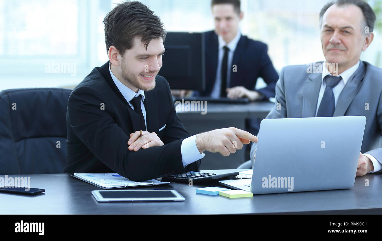 employees working with financial documents in the office Stock Photo ...