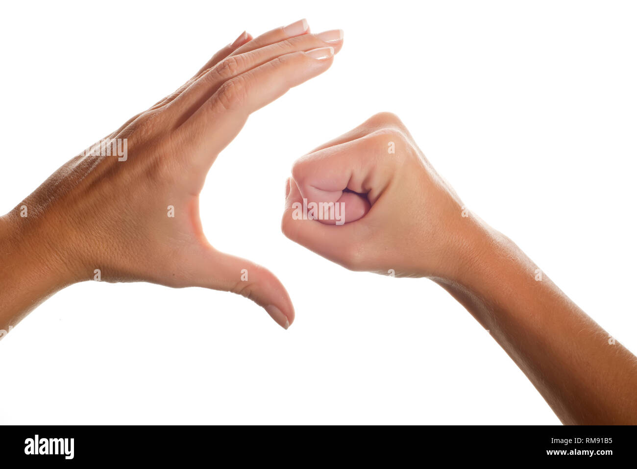 Rock paper scissors hi-res stock photography and images - Alamy