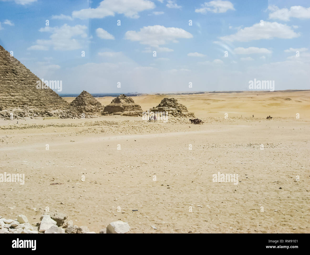 Egyptian pyramid in Giza. Architectural heritage of ancient Egyptian ...