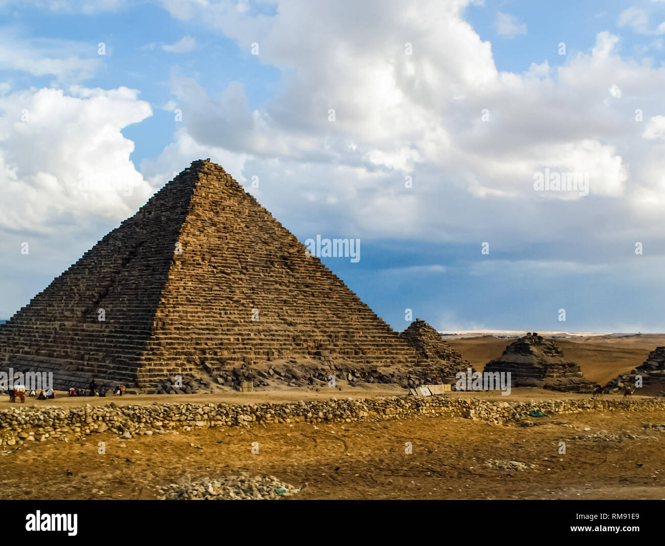 Egyptian pyramid in Giza. Architectural heritage of ancient Egyptian ...