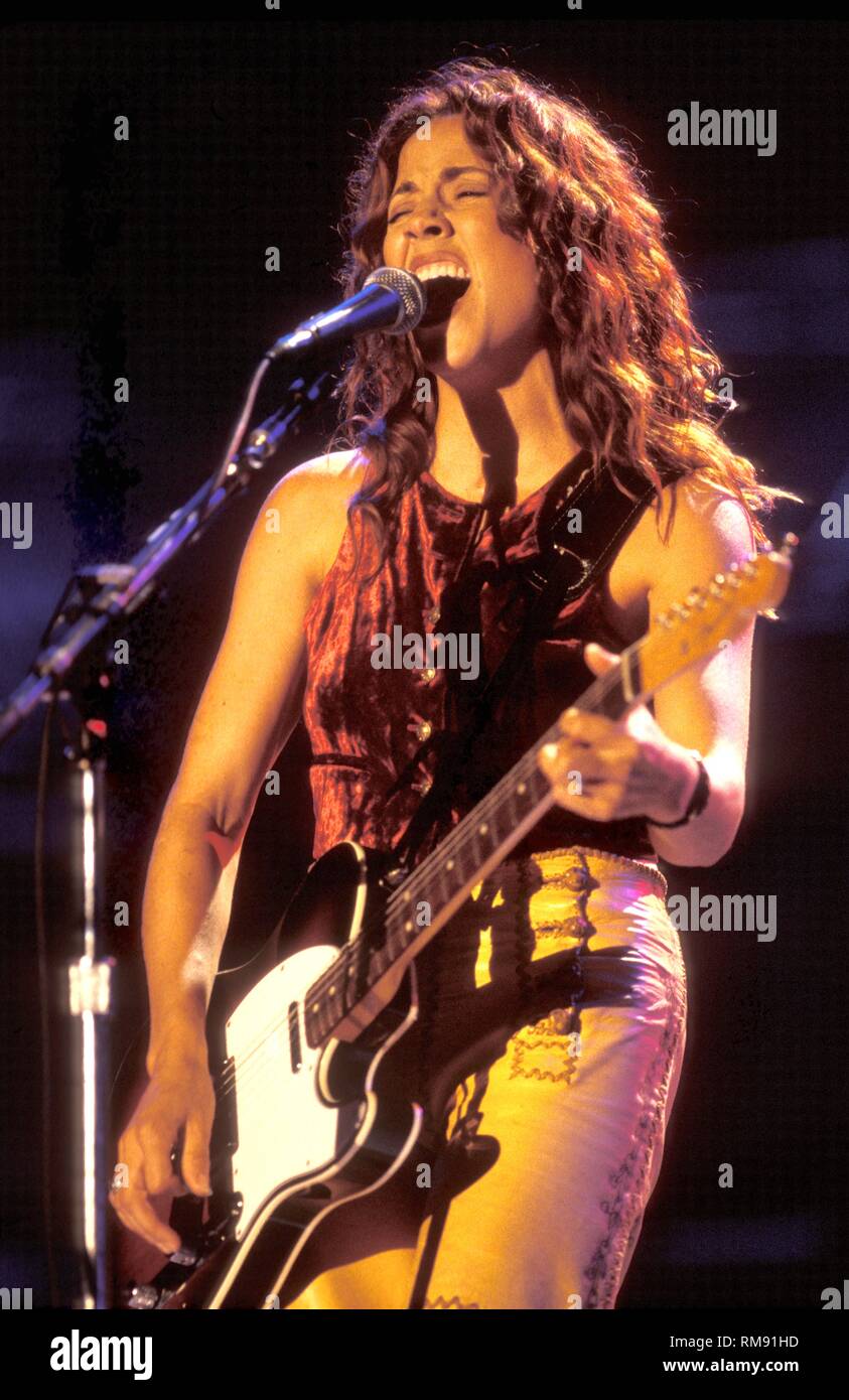 Singer and songwriter Sheryl Crow is shown on stage during a "live ...