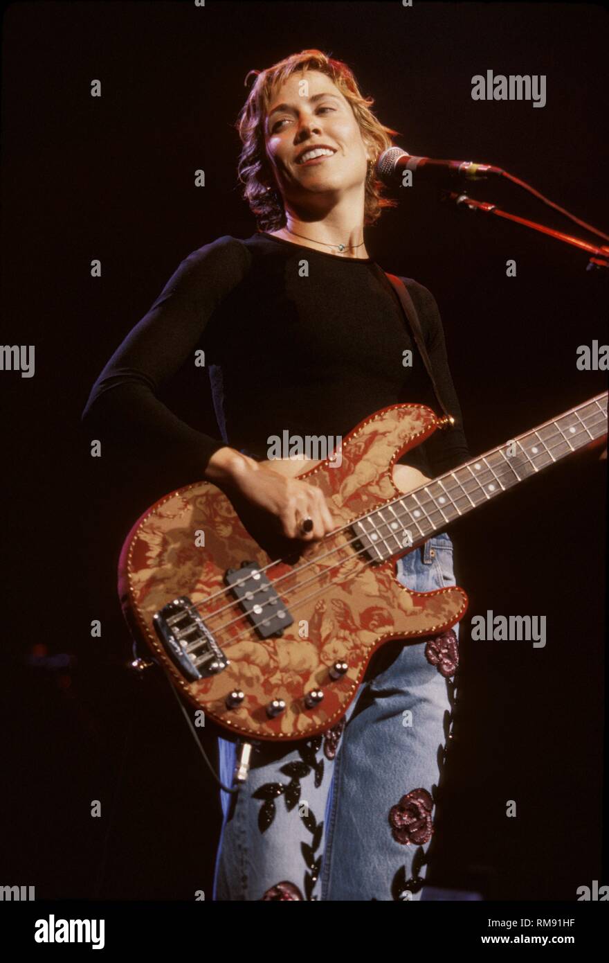 Singer and songwriter Sheryl Crow is shown on stage during a "live ...