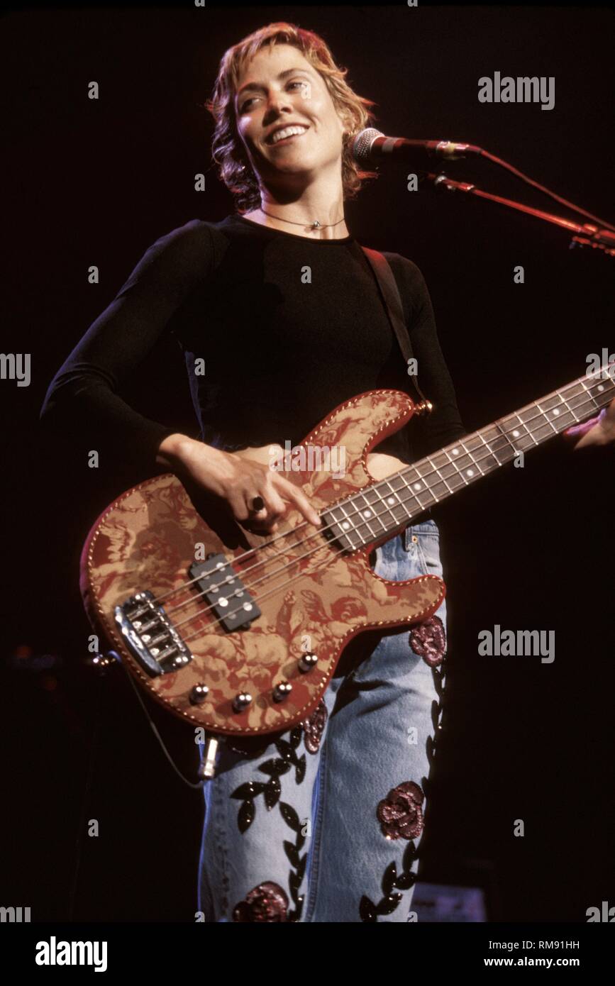 Singer and songwriter Sheryl Crow is shown on stage during a "live ...