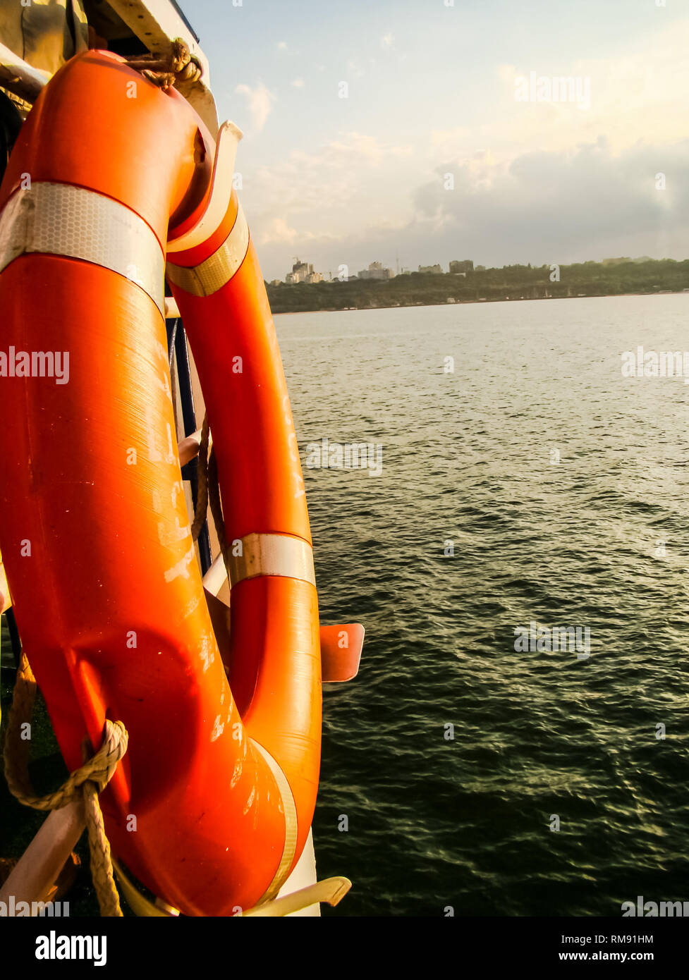 Lifebuoy aboard ship. Lifebuoy a aboard ship Stock Photo - Alamy