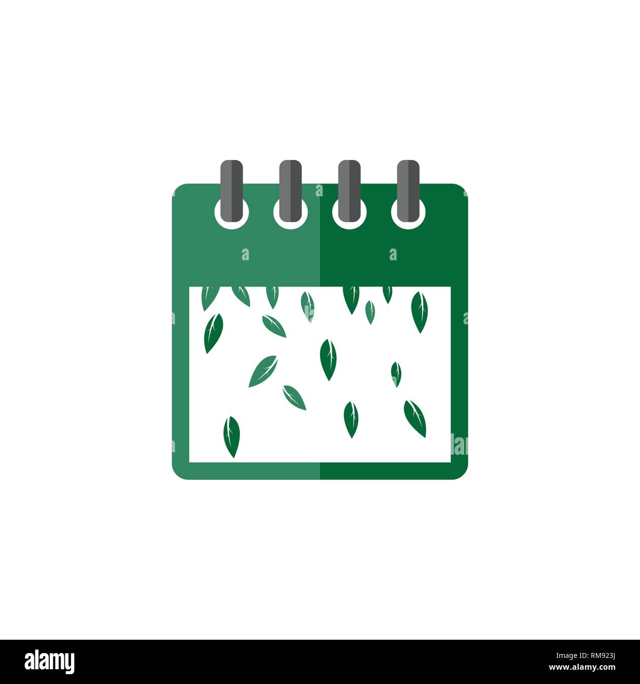 autumn leaf Calendar Day flat vector illustration Stock Vector Image ...