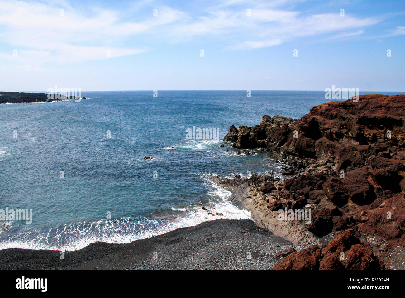 The beautiful Atlantic Ocean on the coast of Lanzarote Stock Photo - Alamy