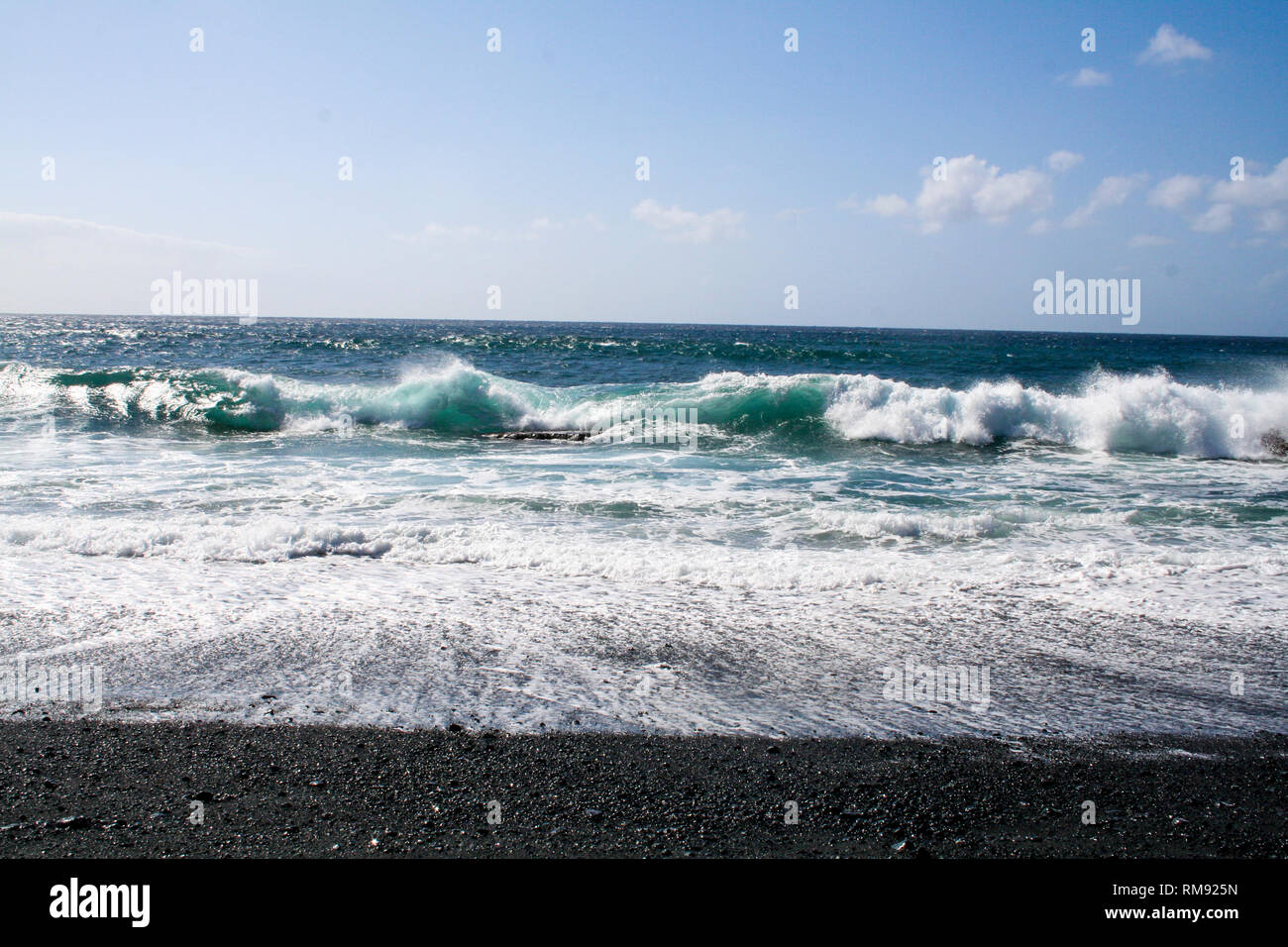 The beautiful Atlantic Ocean on the coast of Lanzarote Stock Photo - Alamy