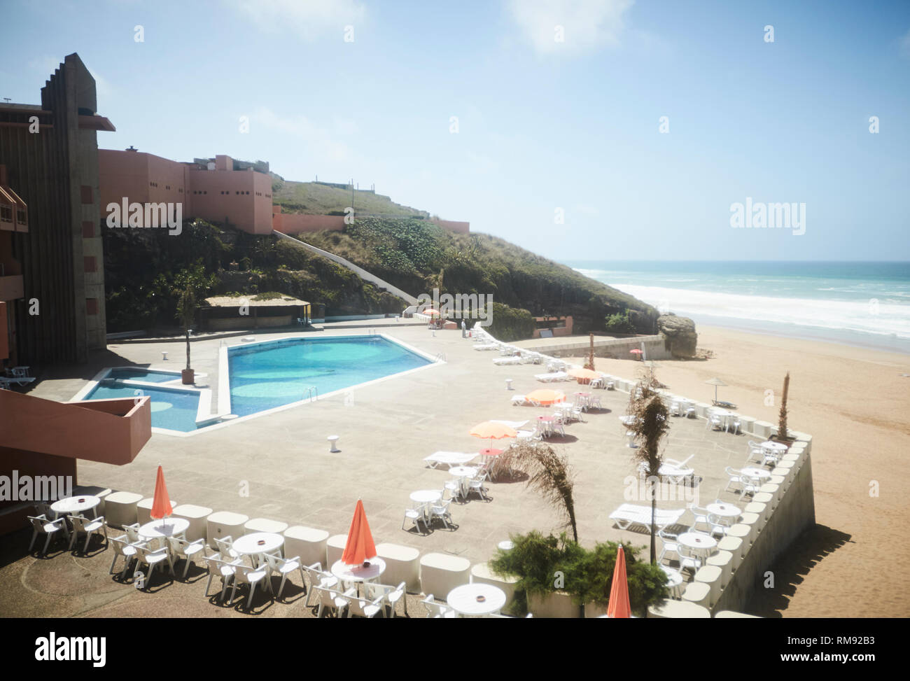 Mountain and pool side details of Hotel Firdaous, Morocco on the beach ...