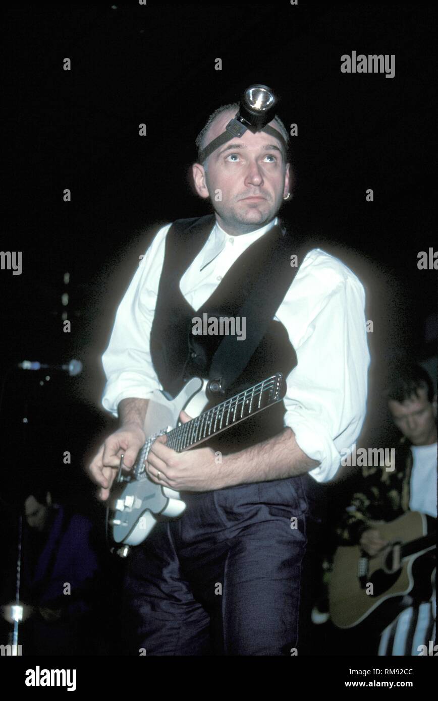 Guitarist Reeves Gabrels is shown performing on stage during a "live ...