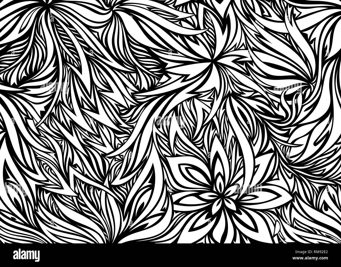 Abstract psychedelic floral background. Vector illustration Stock ...