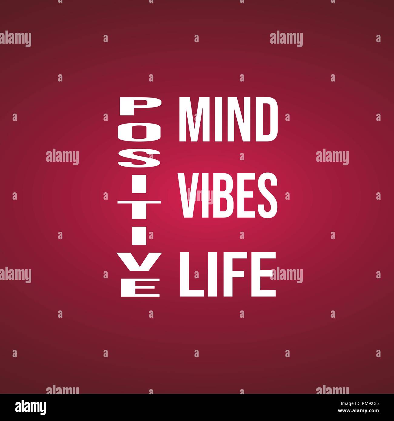 positive. Mind, vibes, life. Life quote with modern background vector ...