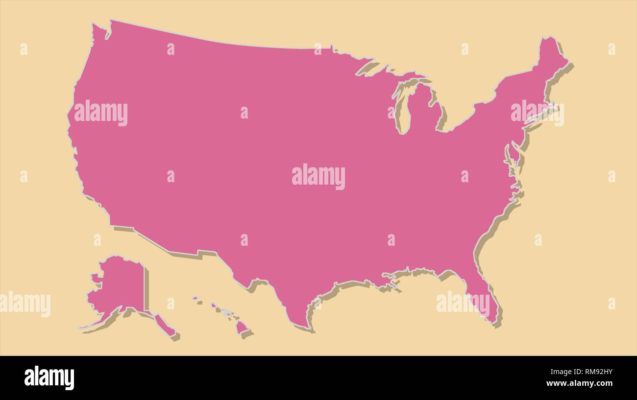 Abstract flat colorful USA map Stock Photo - Alamy