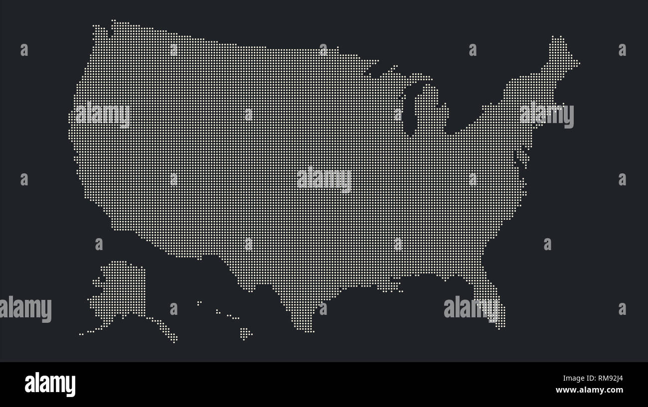 Abstract flat colorful USA map Stock Photo - Alamy