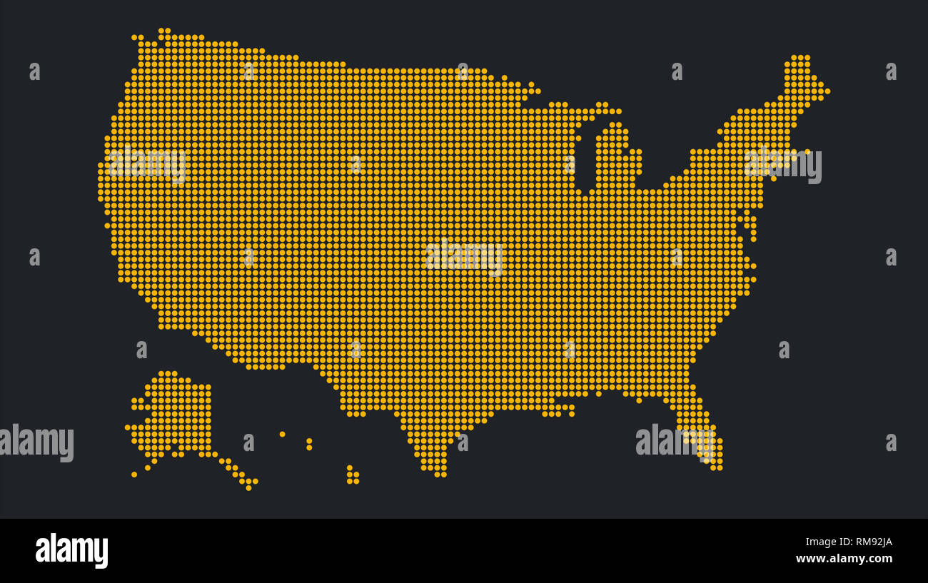 Abstract flat colorful USA map Stock Photo - Alamy