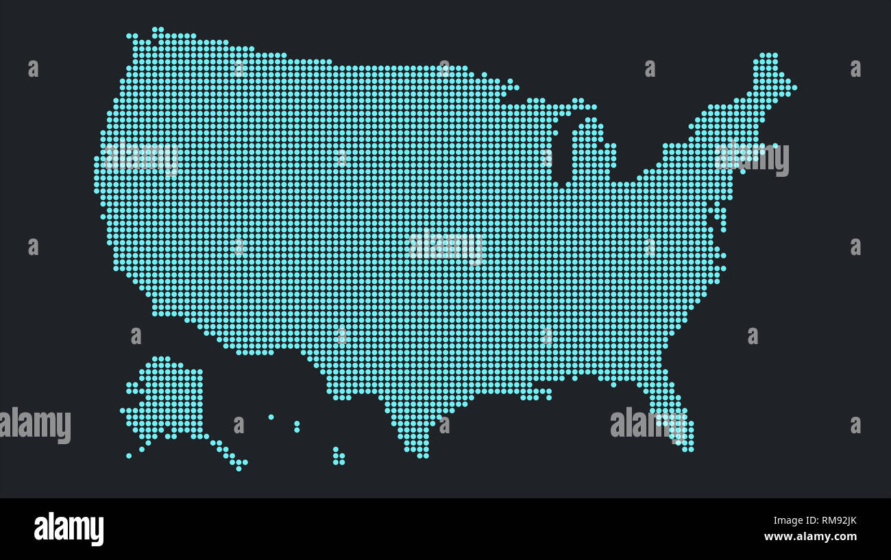 Abstract flat colorful USA map Stock Photo - Alamy