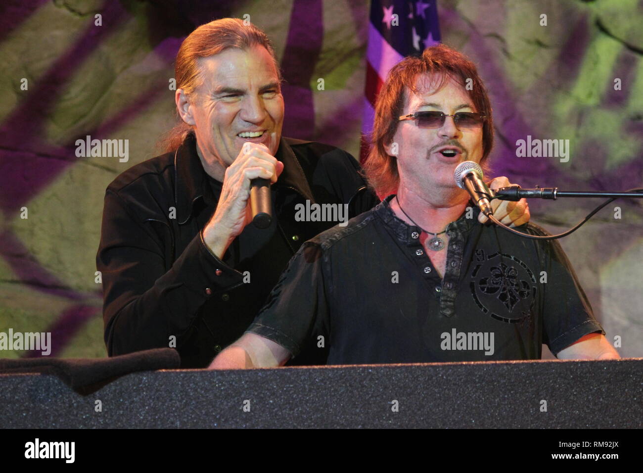 Musicians Max Carl and Tim Cashion of the Grand Funk Railroad are shown ...