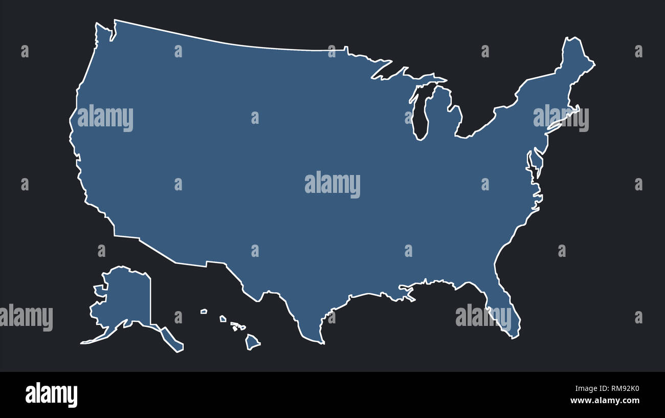 Abstract flat colorful USA map Stock Photo - Alamy