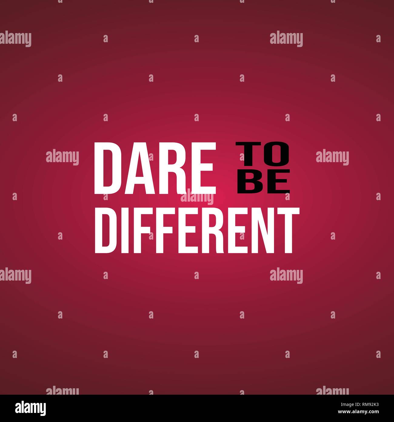 dare to be different. Life quote with modern background vector ...