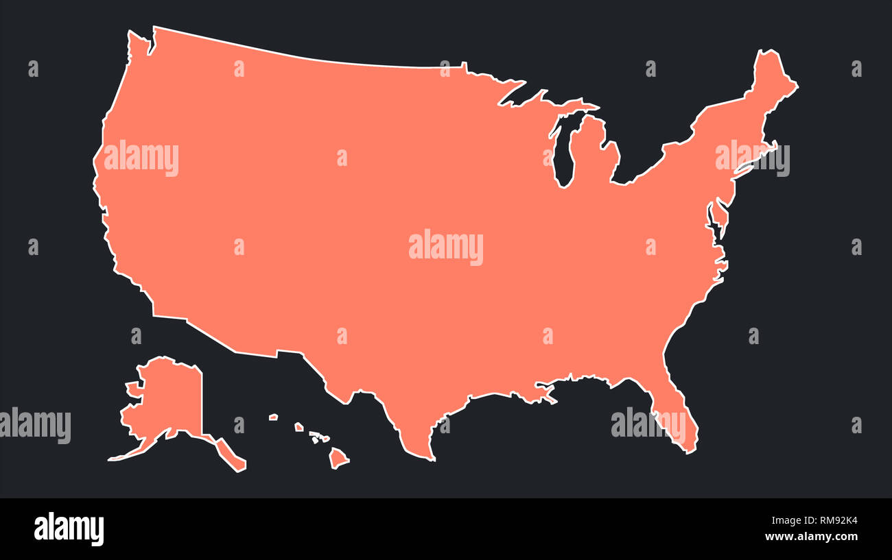 Abstract flat colorful USA map Stock Photo - Alamy