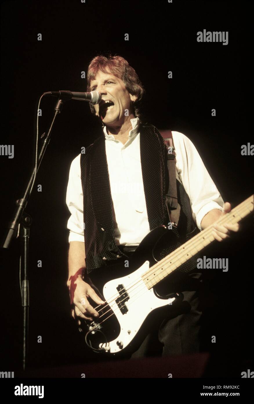 Singer and bassist Rob Grill of The Grass Roots is shown performing on ...