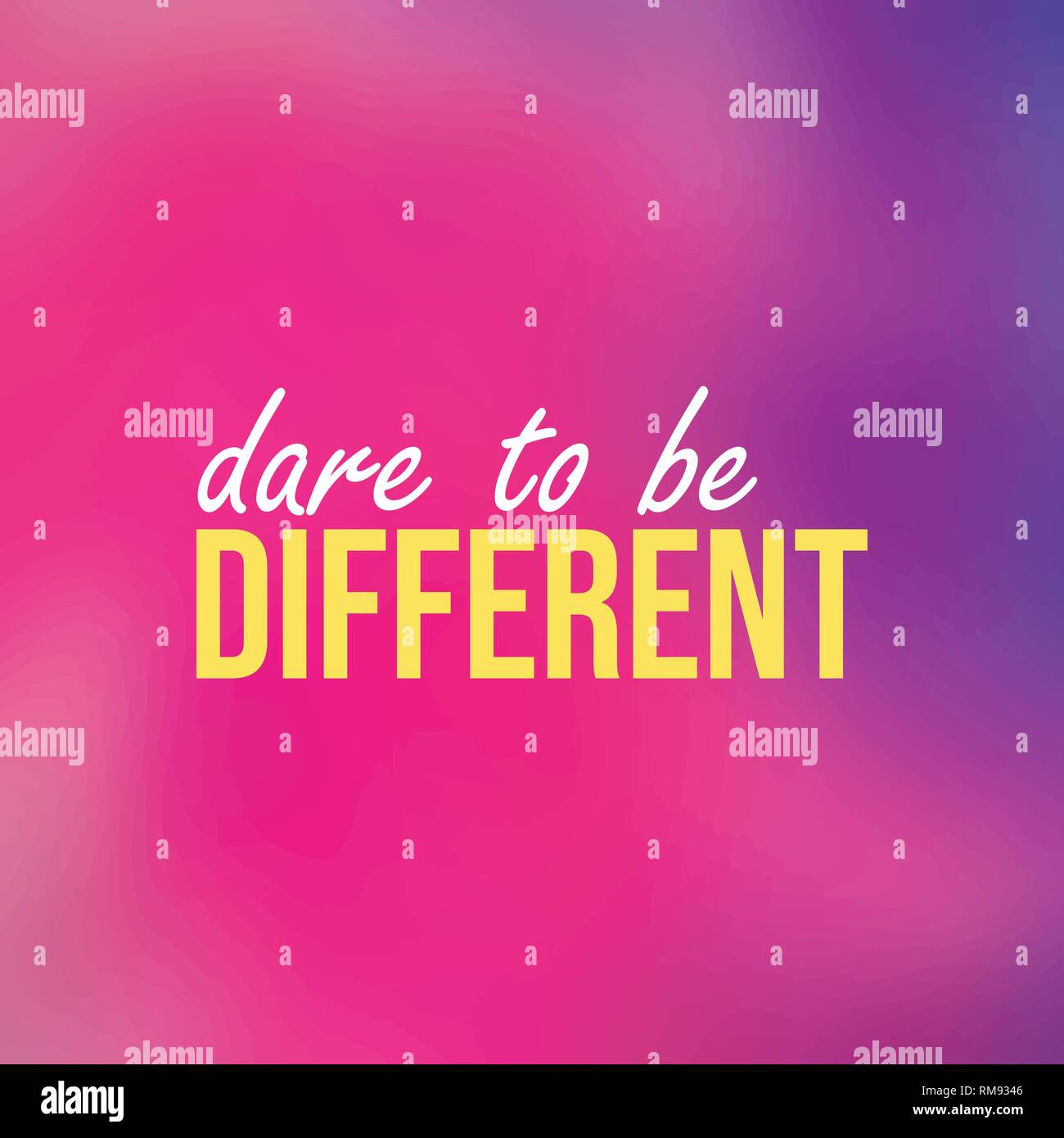 dare to be different. Life quote with modern background vector ...