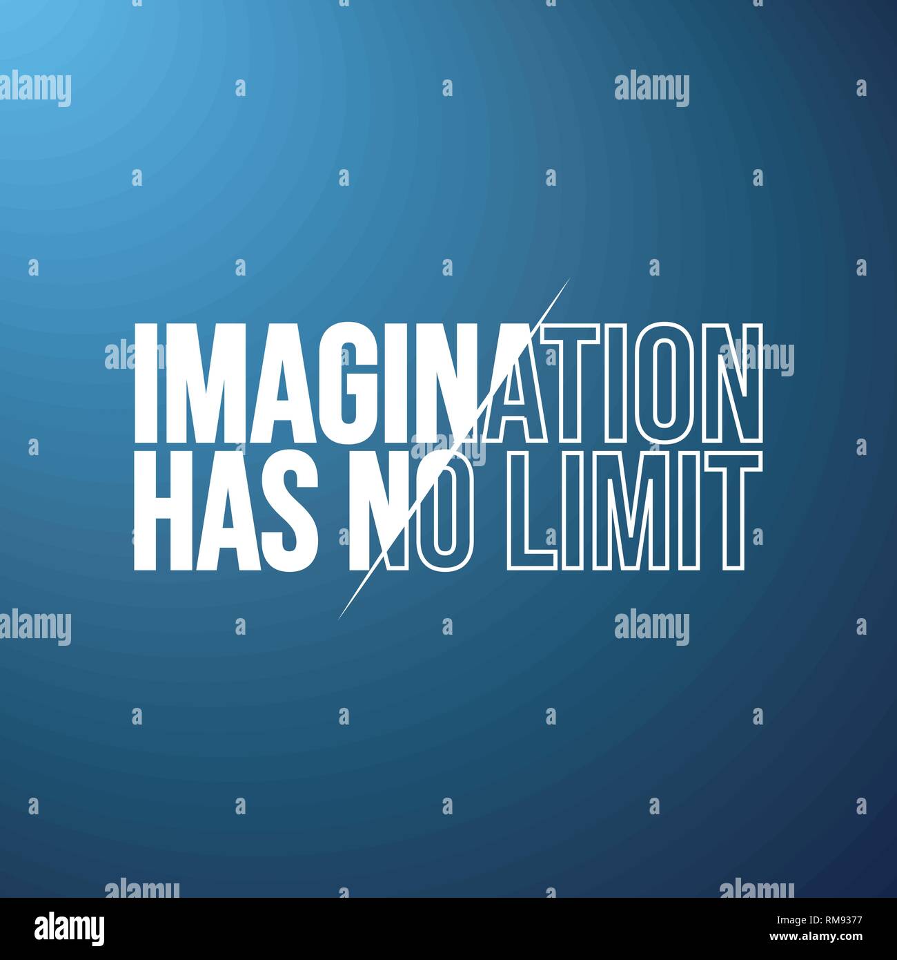imagination has no limit. Life quote with modern background vector ...