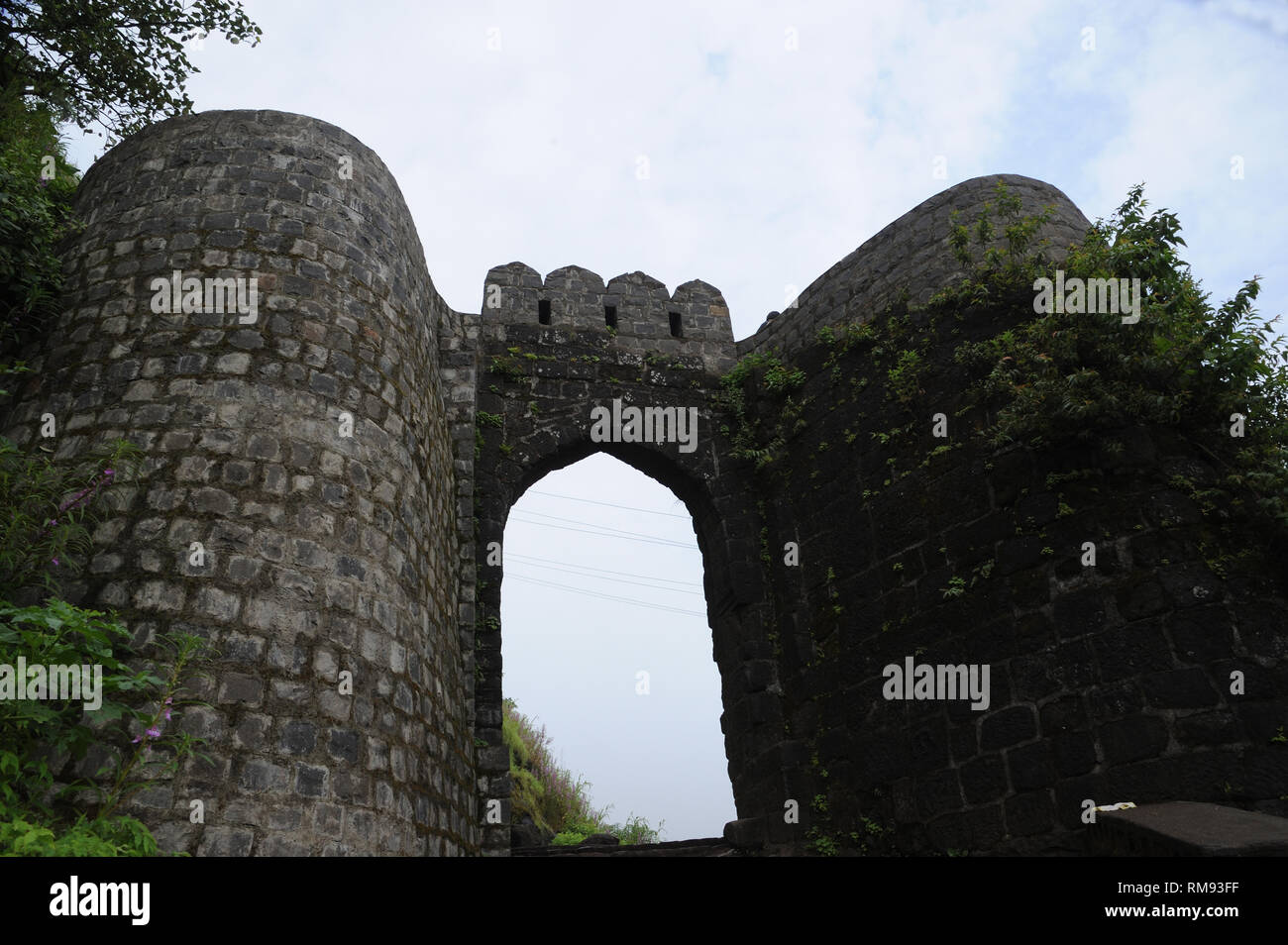 Sinhagad fort entry gate, Pune, Maharashtra, India, Asia Stock Photo ...