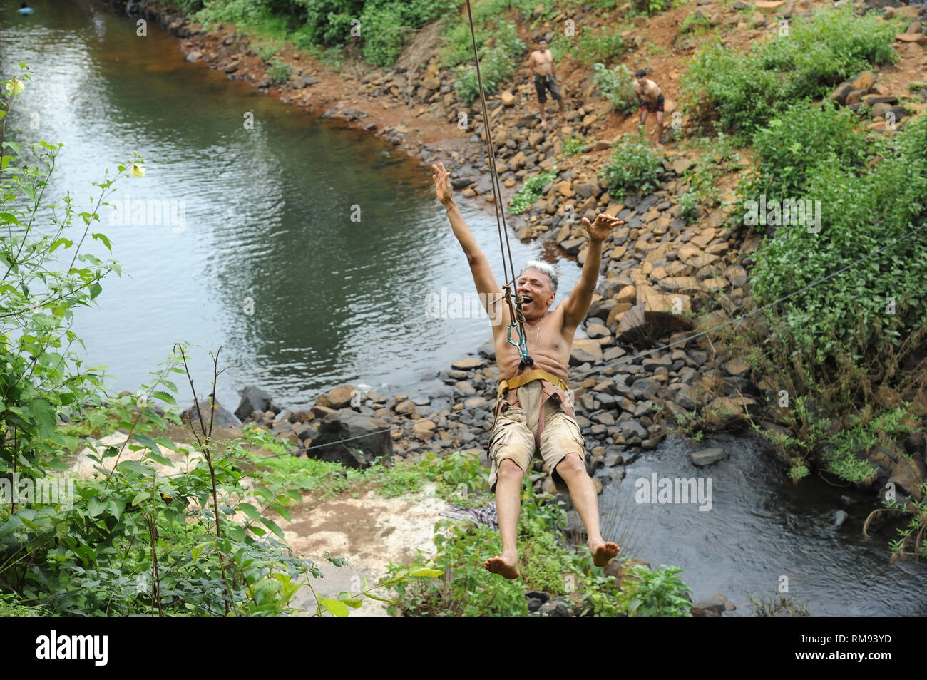 Man crossing the river hi-res stock photography and images - Alamy