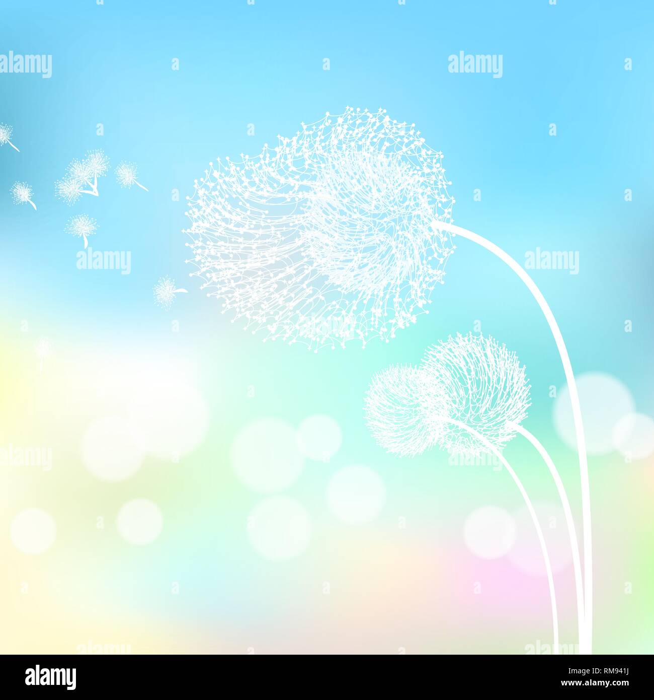 Flowers nature spring bokeh Stock Vector Images - Alamy