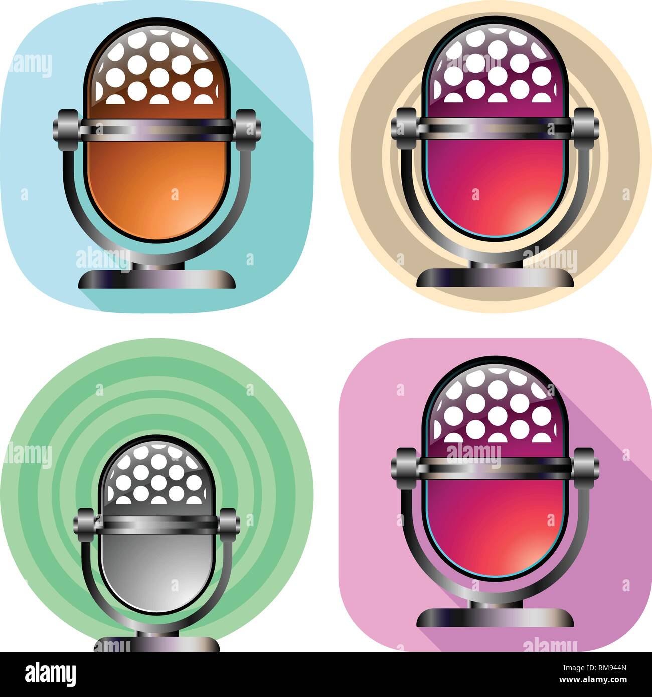 Radio and sound record application icon Stock Vector Image & Art - Alamy