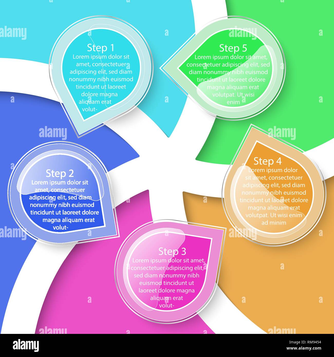 Colorful five labels transparency infographic Stock Vector Image & Art ...