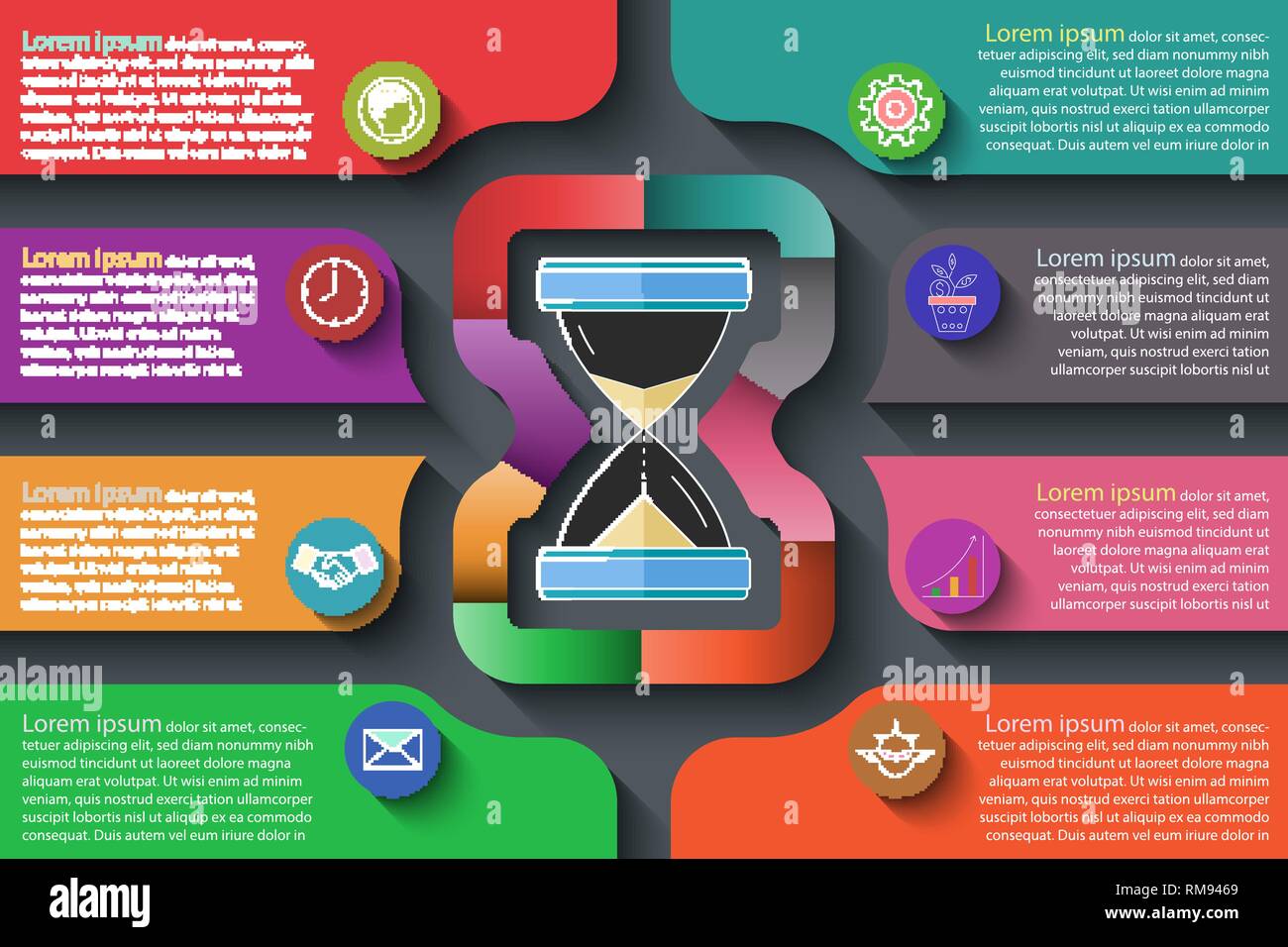 Colorful infographic on dark background Stock Vector Image & Art - Alamy