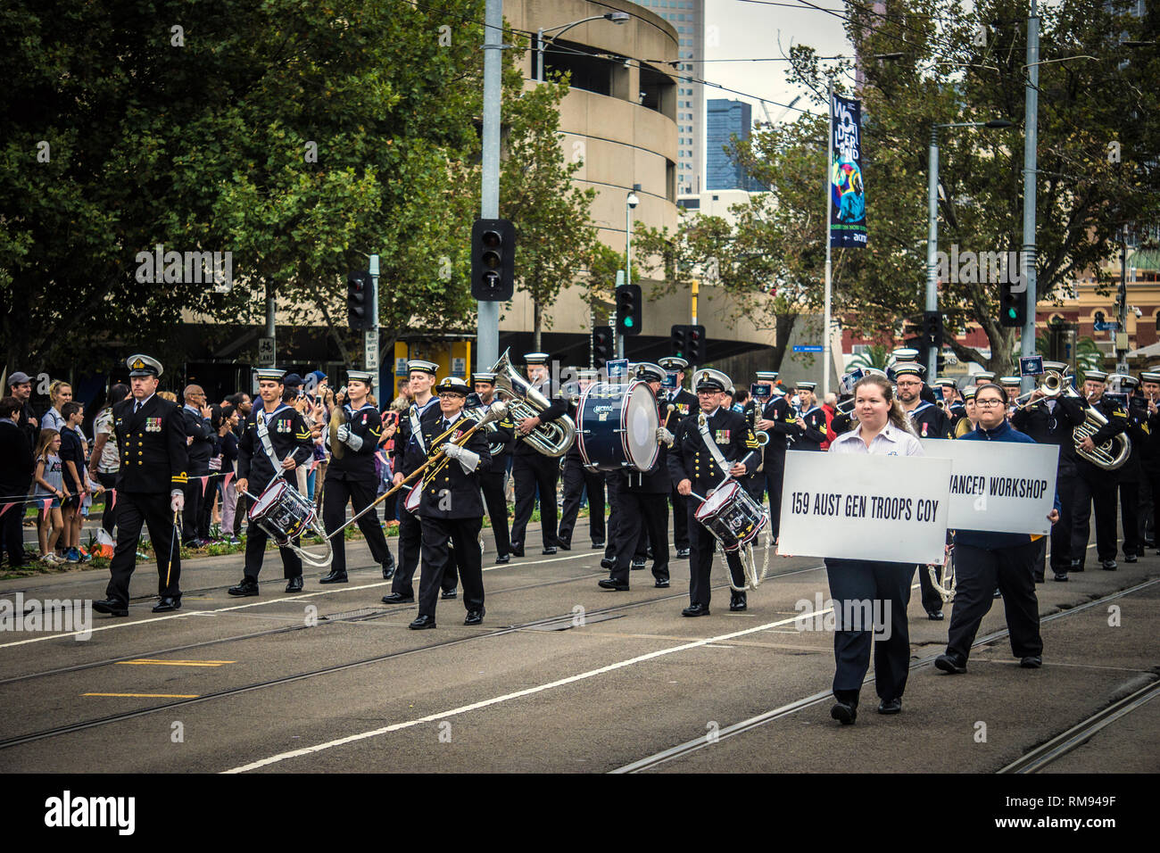 Australia army marching hi-res stock photography and images - Alamy
