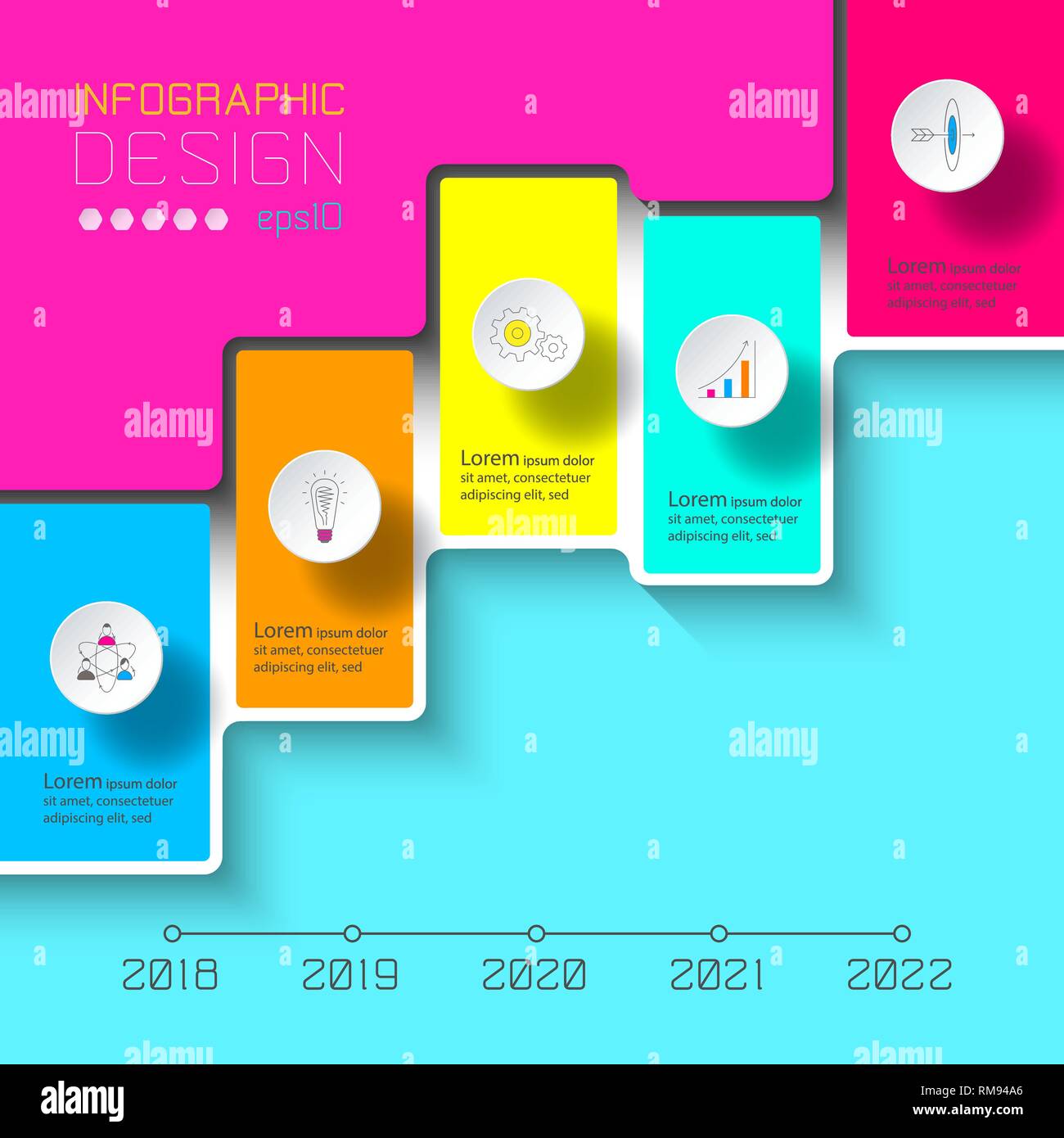 Vector Infographics on time line or steps process Stock Vector Image ...