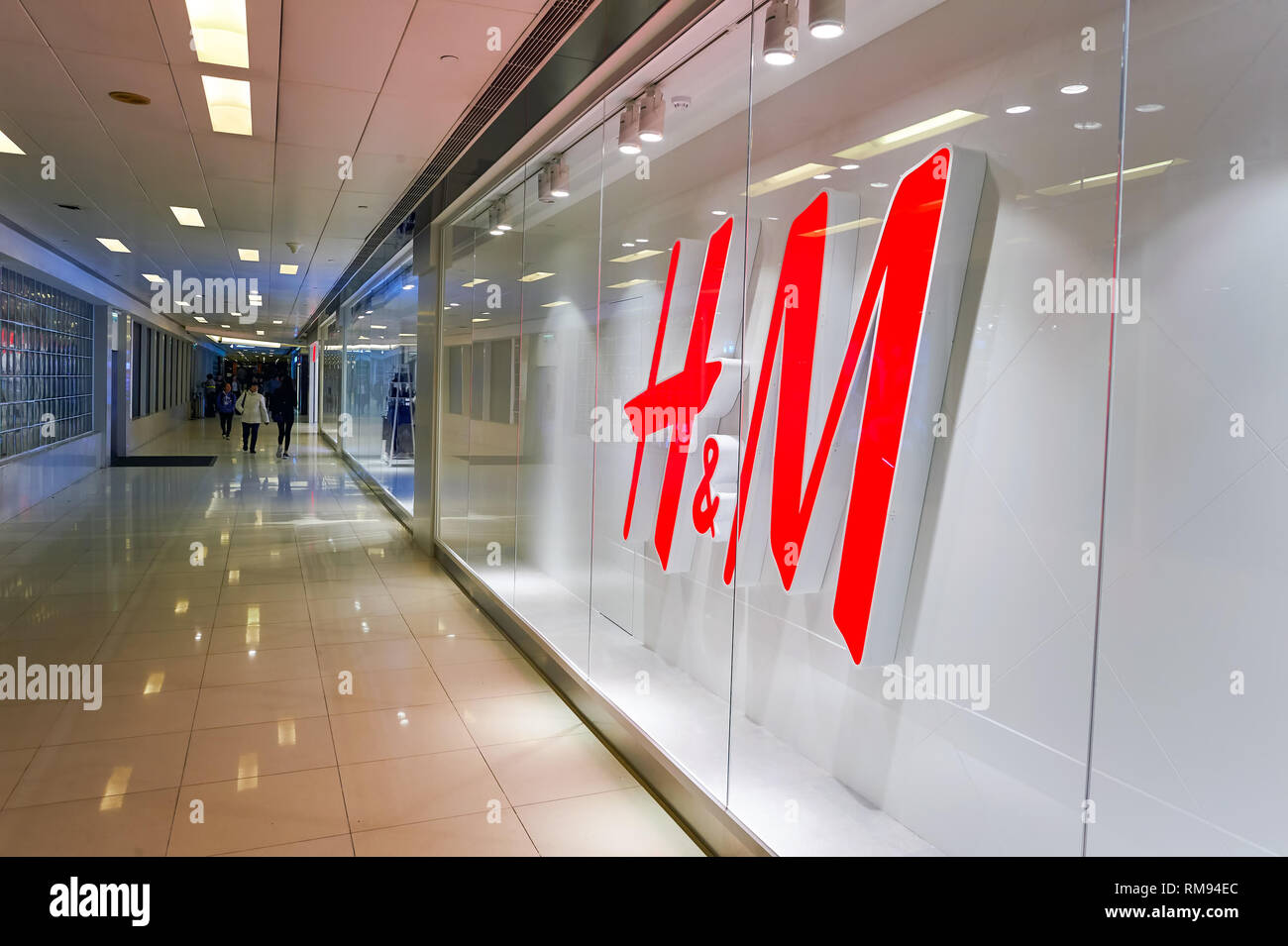 HONG KONG - CIRCA JANUARY, 2016: H & M store in Hong Kong. H and M ...