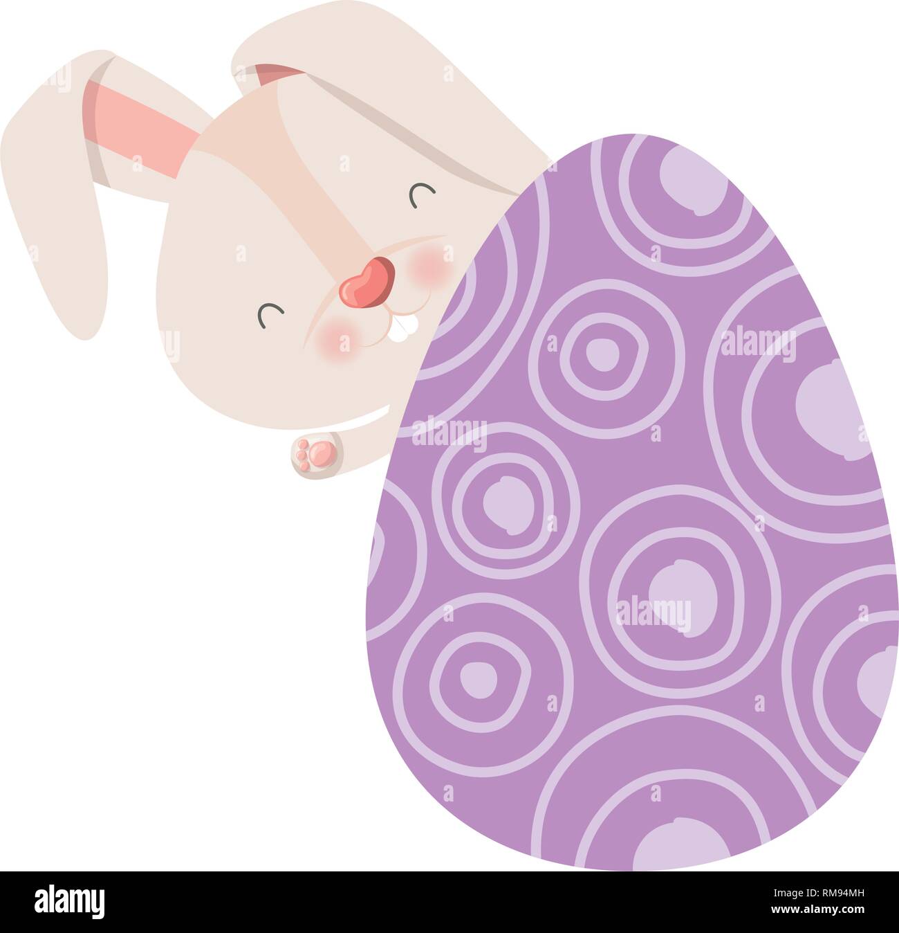 easter rabbit with egg isolated icon Stock Vector Image & Art - Alamy