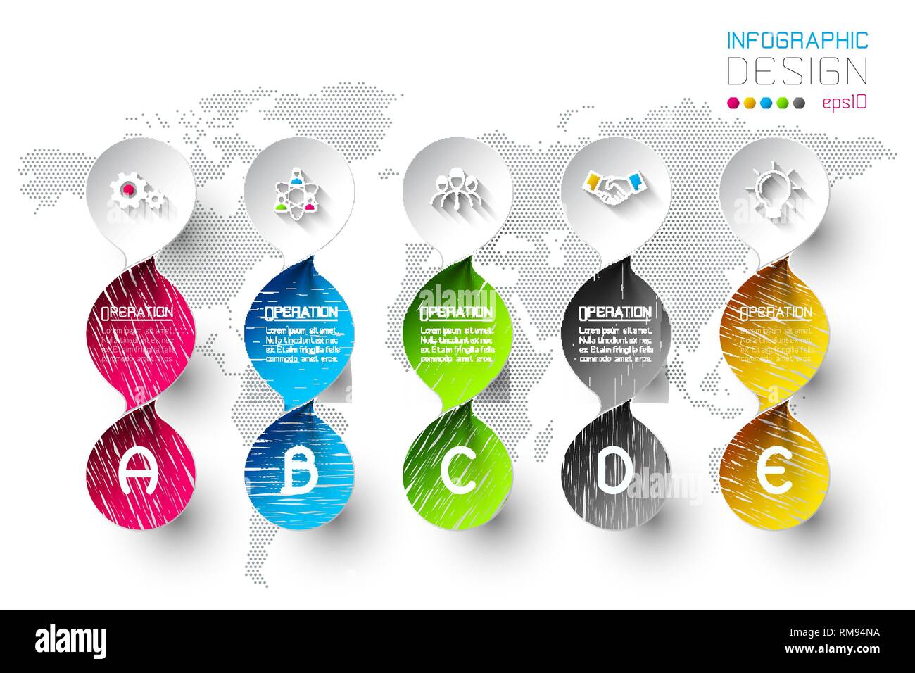 Business infographic with 5 steps Stock Vector Image & Art - Alamy