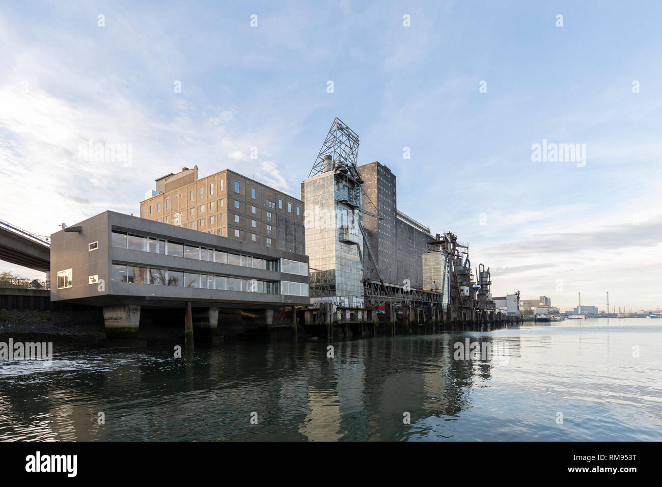 Old industrial building in the Dutch city of Rotterdam. Factory ...