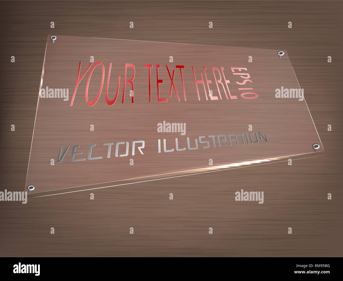 Acrylic label LED light decoration on label Stock Vector Image & Art ...