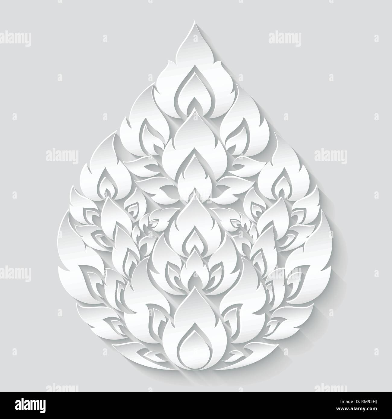 Line thai, Traditional Thai style pattern on gray scale gradient ...