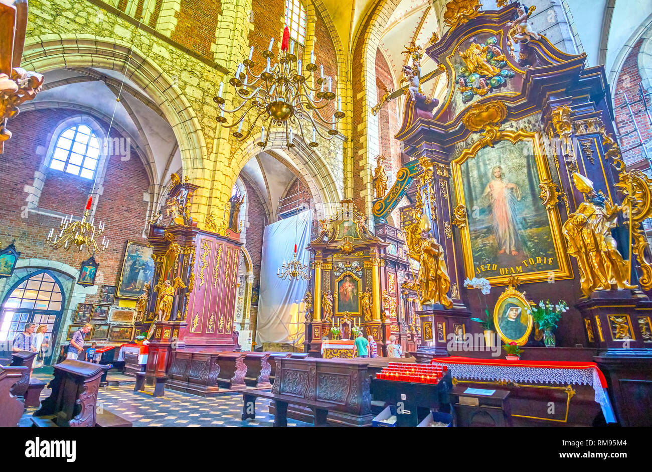 KRAKOW, POLAND - JUNE 21, 2018: The magnificent decoration of Corpus ...